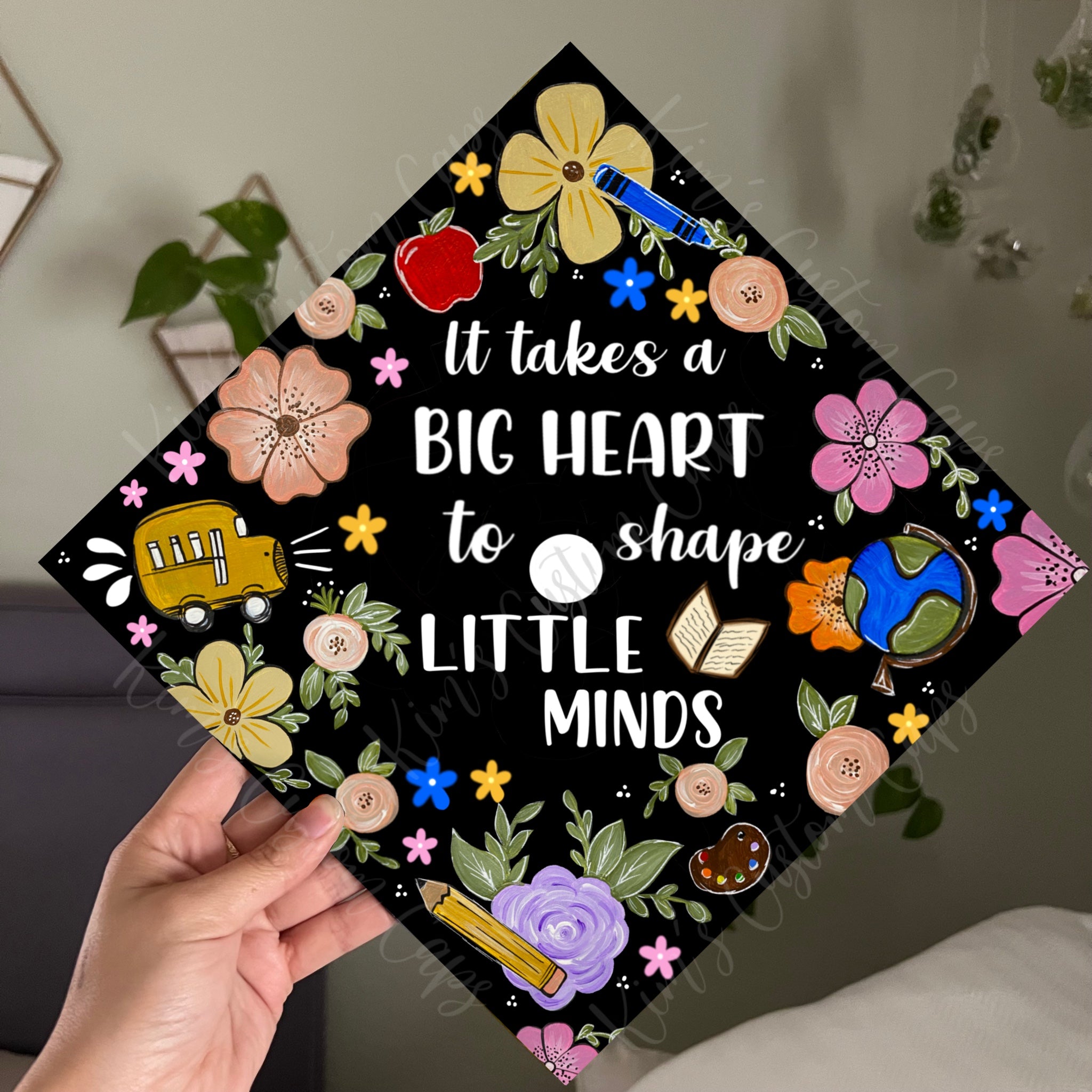 Premade Printed Teacher Education Graduation Cap Topper