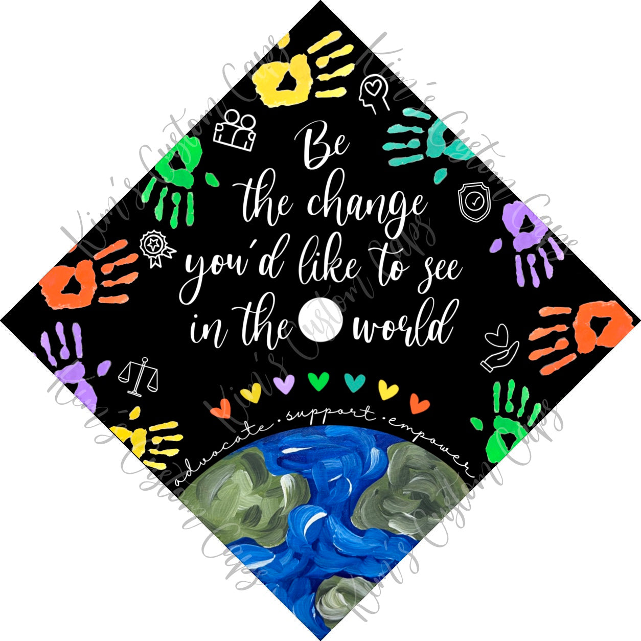 Premade Printed MSW Social Work Social Worker Graduation Cap Topper